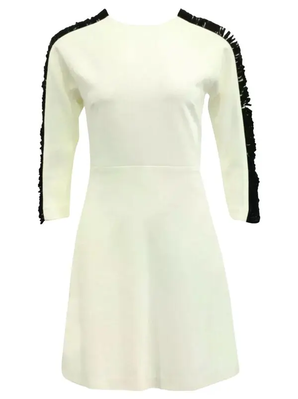 Sandro Frill-sleeve Shift Mini Dress - White | White